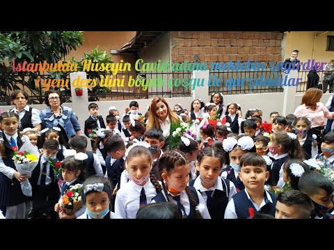 İstanbulda Hüseyin Cavid adına mektebin şagirdleri yeni ders ilini böyük coşqu ile qarşıladılar 2020