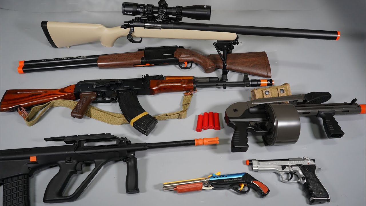 AK47 And Shell ejecting Toy Gun Striker12 - Nerf Gun and Airsoft ...