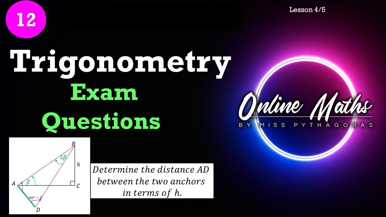 Trigonometry Grade 12: L4 Area and sin rule Exam Type Questions - YouTube