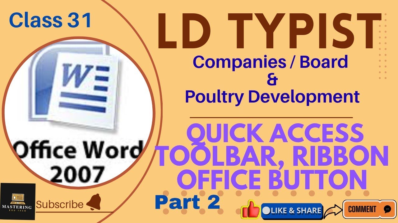 COMPANY BOARD LD TYPIST CLASS 31 #msword2007 #tutorial #psc # ...