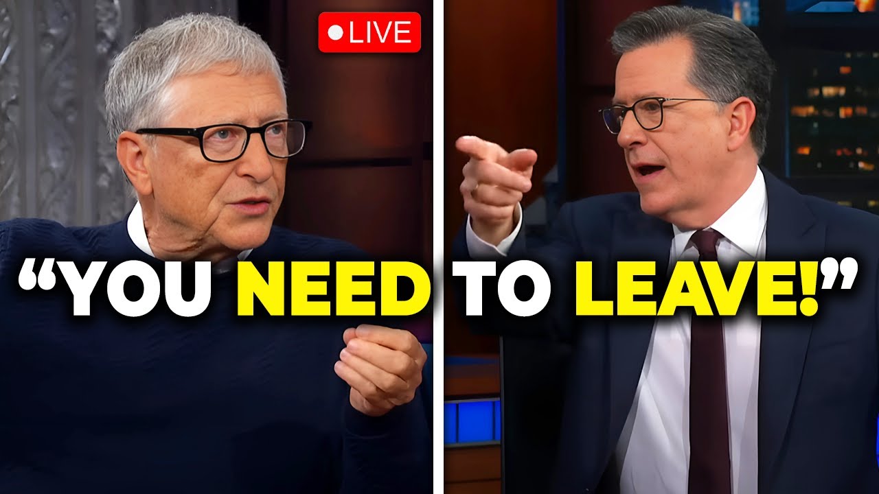 Bill Gates Kicked Off Stephen Colbert's Show After Heated Clash! - YouTube