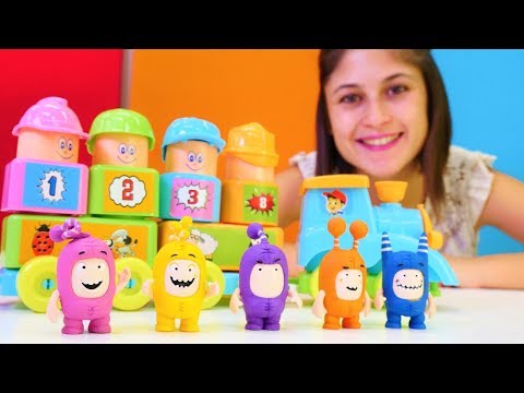 Oyuncak kreşi - Oddbodslar renkli sayı treni yapıyor! Eğitici ve eğlenceli çocuk videosu