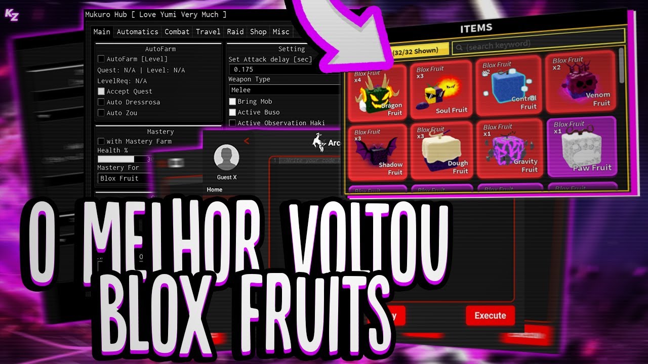 ELE VOLTOU 🔥 SCRIPT MUKURO HUB PARA BLOX FRUITS NO CELULAR E PC!! - YouTube