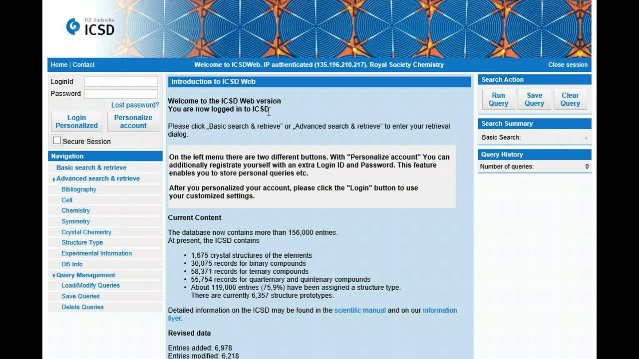 Accessing the Inorganic Crystal Structure Database - YouTube
