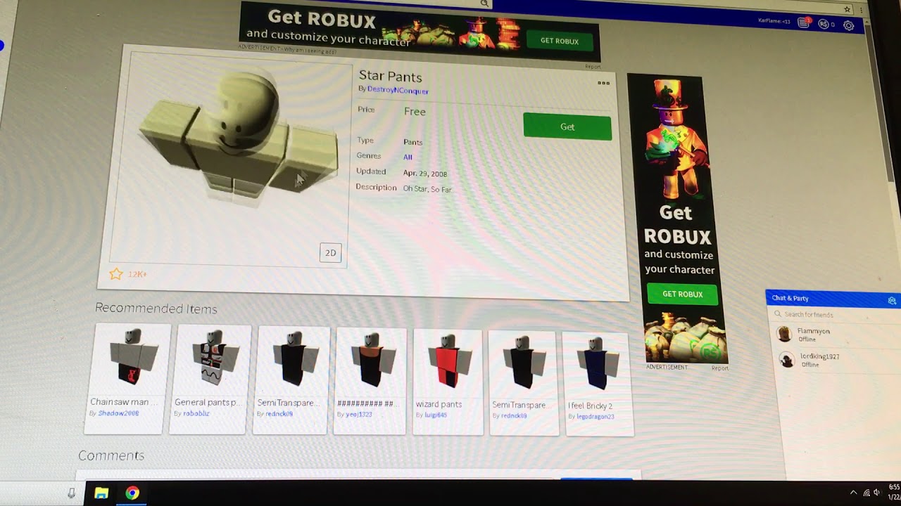 Making my ROBLOX character with 0 robux! - YouTube