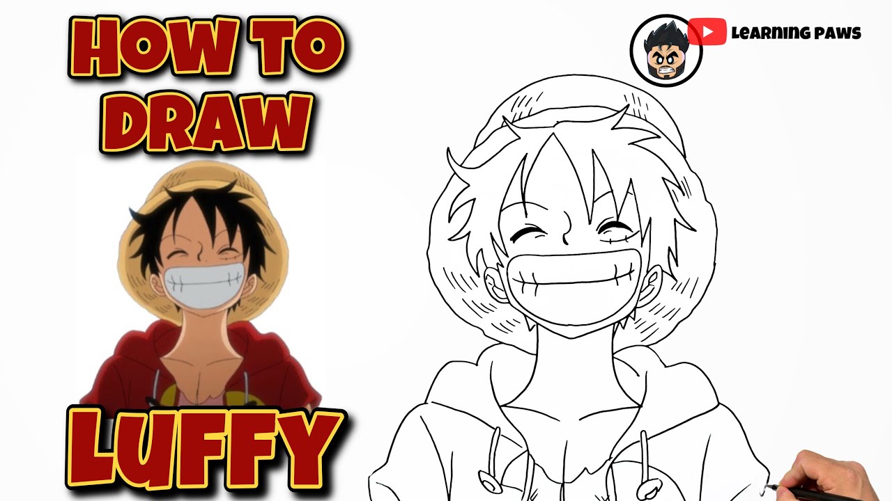 How To Draw Luffy | ONE PIECE | Step By Step #drawing #animedrawing # ...