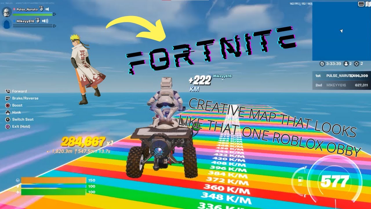 Fortnite Creative Map that kinda reminds me of that one Roblox Obby ...