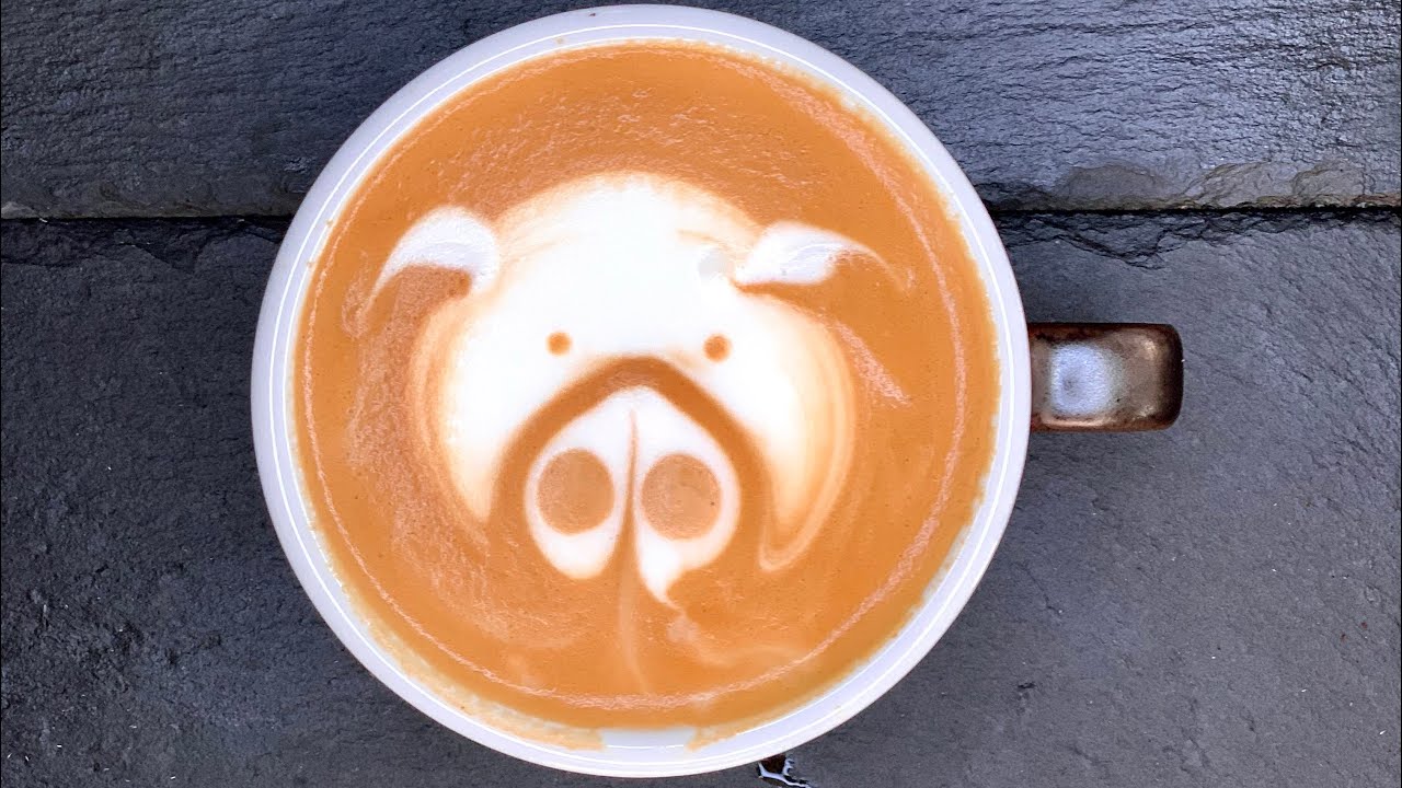 Latte art pig 🐷 - YouTube