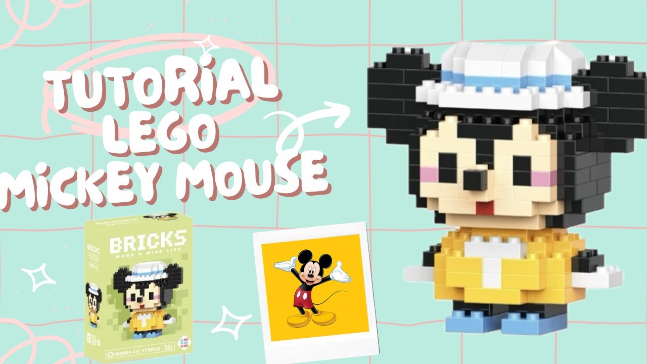 HOW TO BUILD LEGO BRICKS MICKEY MOUSE || CARA MEMBUAT BRICKS MICKEY ...