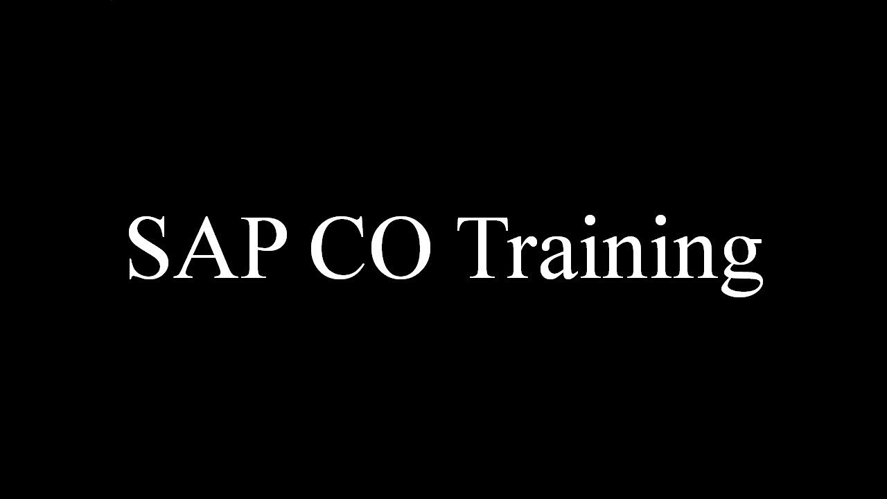Sap Controlling module session 8 / sap CO training 8 - YouTube