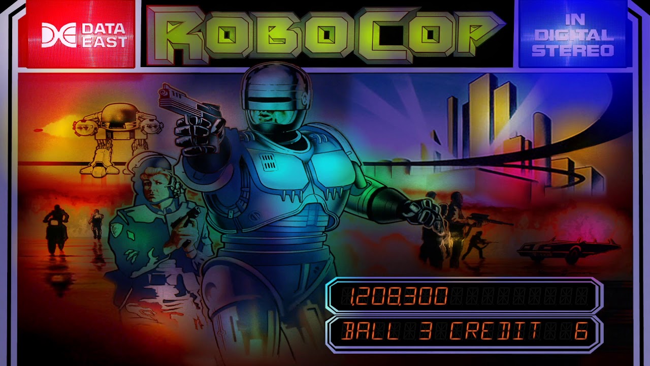 Robocop Data East 1989 1.9 LED 1 demoplay 1 - YouTube
