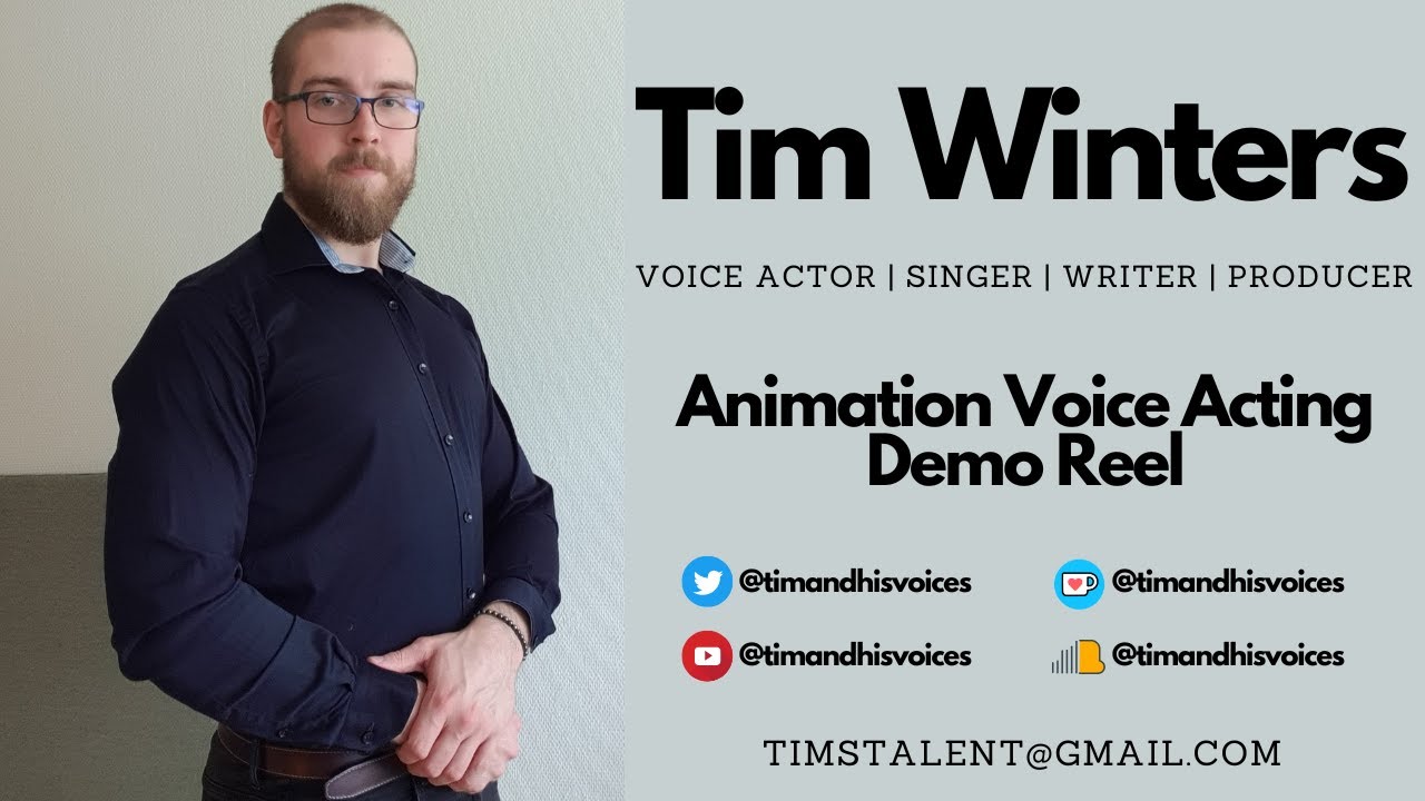 Tim Winters Animation Voice Acting Demo Reel | April 2023 - YouTube