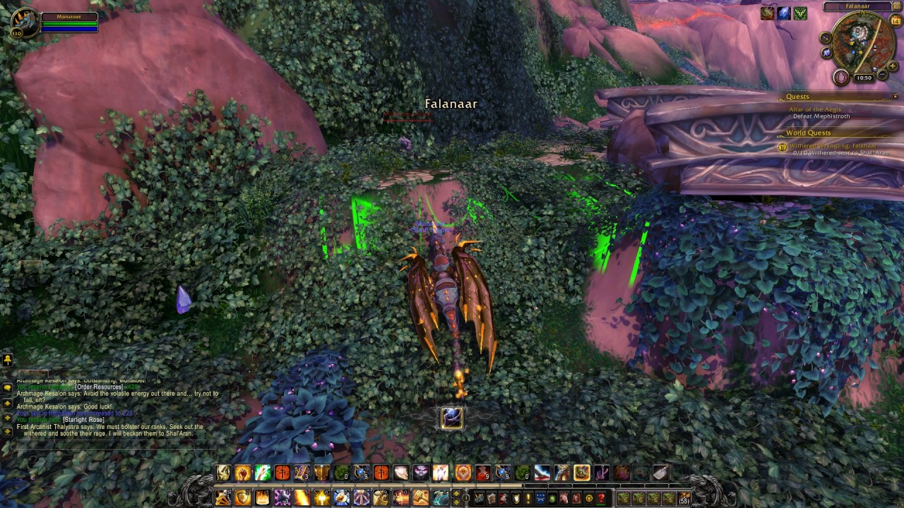 Legion World Quest 78: Withered Wrangling: Falanaar (WoW, human ...