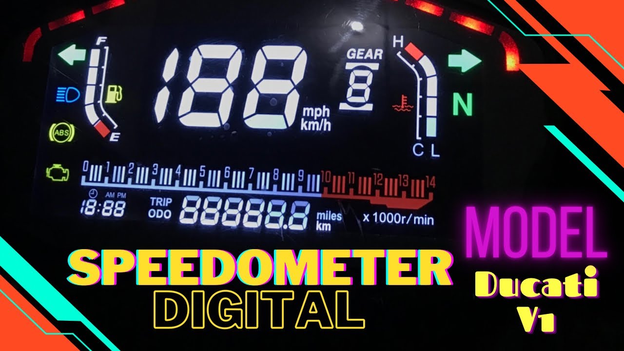 Review Speedometer Digital model Ducati - YouTube