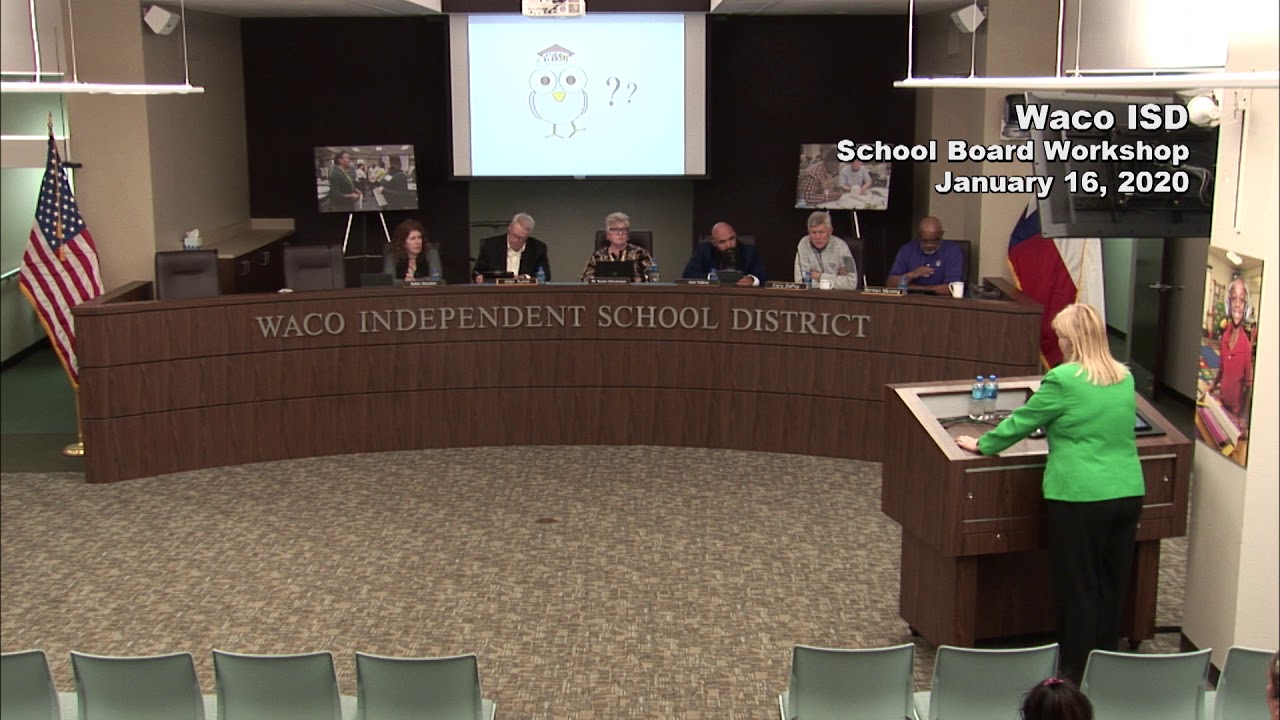 Waco ISD: Board of Trustees Workshop - January 16, 2020 - YouTube