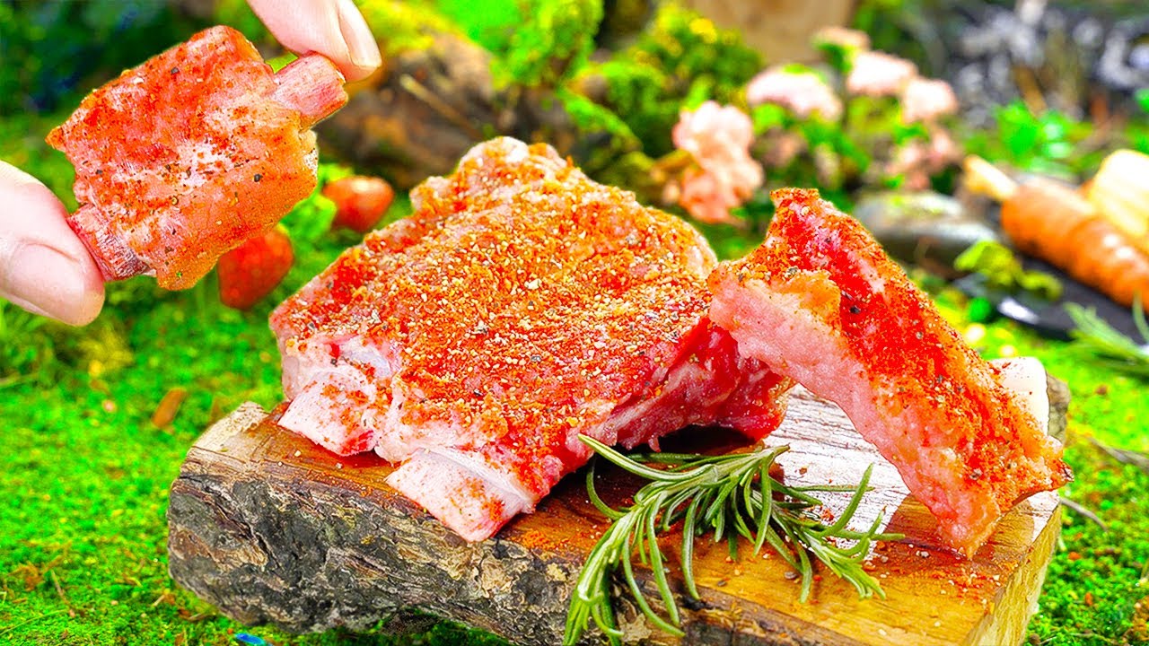 🍖🐮 Super Delicious Miniature Beef Ribs In The Forest | Tasty Mini Beef ...