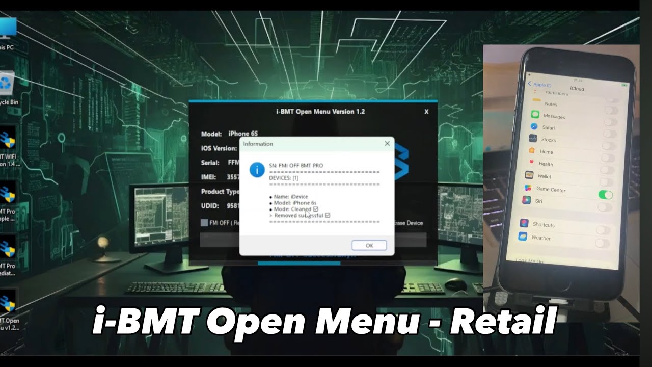 i-BMT Open Menu v1.2 || OneClick FMI OFF iPhone, iPad, iPod Open Menu ...
