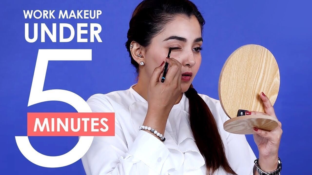 5 मिनट के अंदर ऑफिस मेकअप करें | Simple & Quick Office Makeup Tutorial | Work Makeup | Be ...