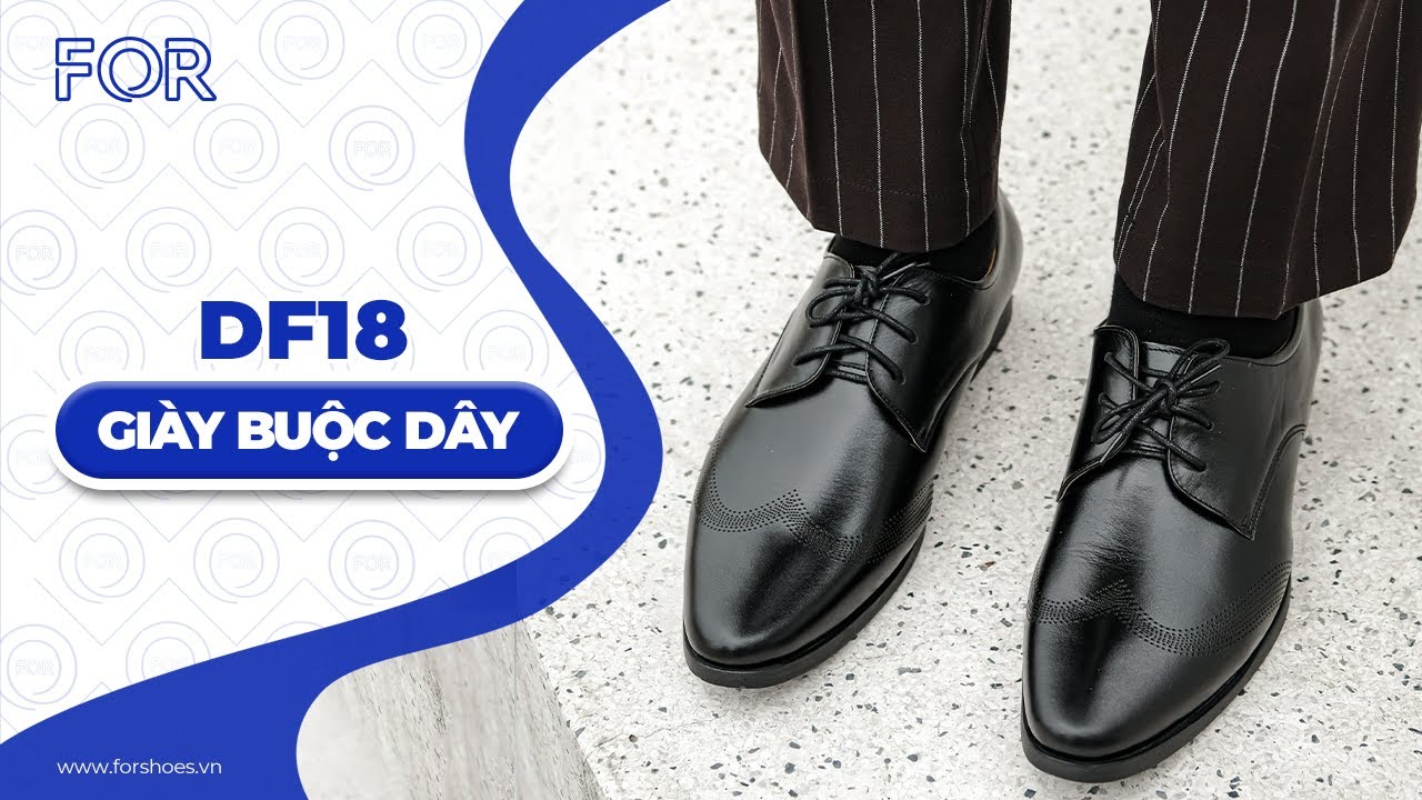GIÀY DERBY MÀU ĐEN DF18 - YouTube