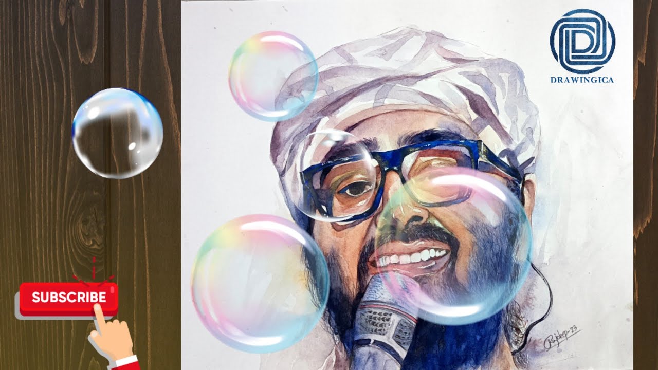 Arijit Singh Potrait Drawing || Arijit Singh ka potrait Drawing 🔥🔥 ...