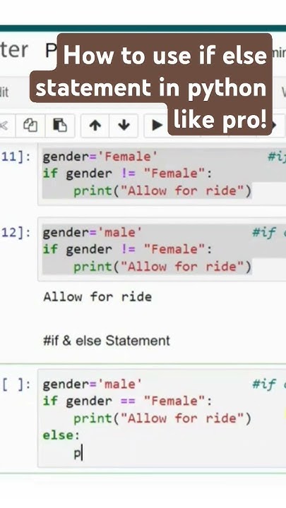 IF Else Statements in python like pro ! | Intelligence Logic - YouTube