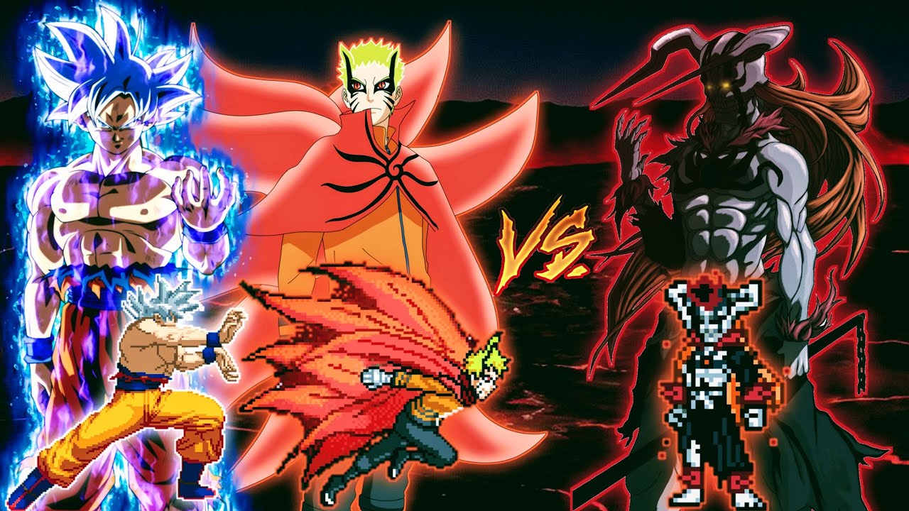 Son Goku MUI 12P & Naruto Baryon Mode V3.2 VS Substitute S R Ichigo OP ...