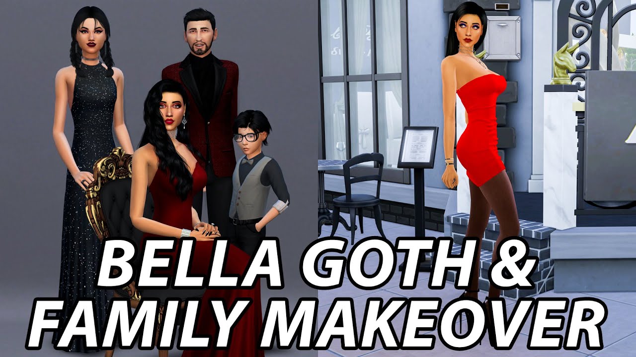 BASIC TO BADDIE: BELLA GOTH | Goth Family Makeover with CC List | Alpha ...