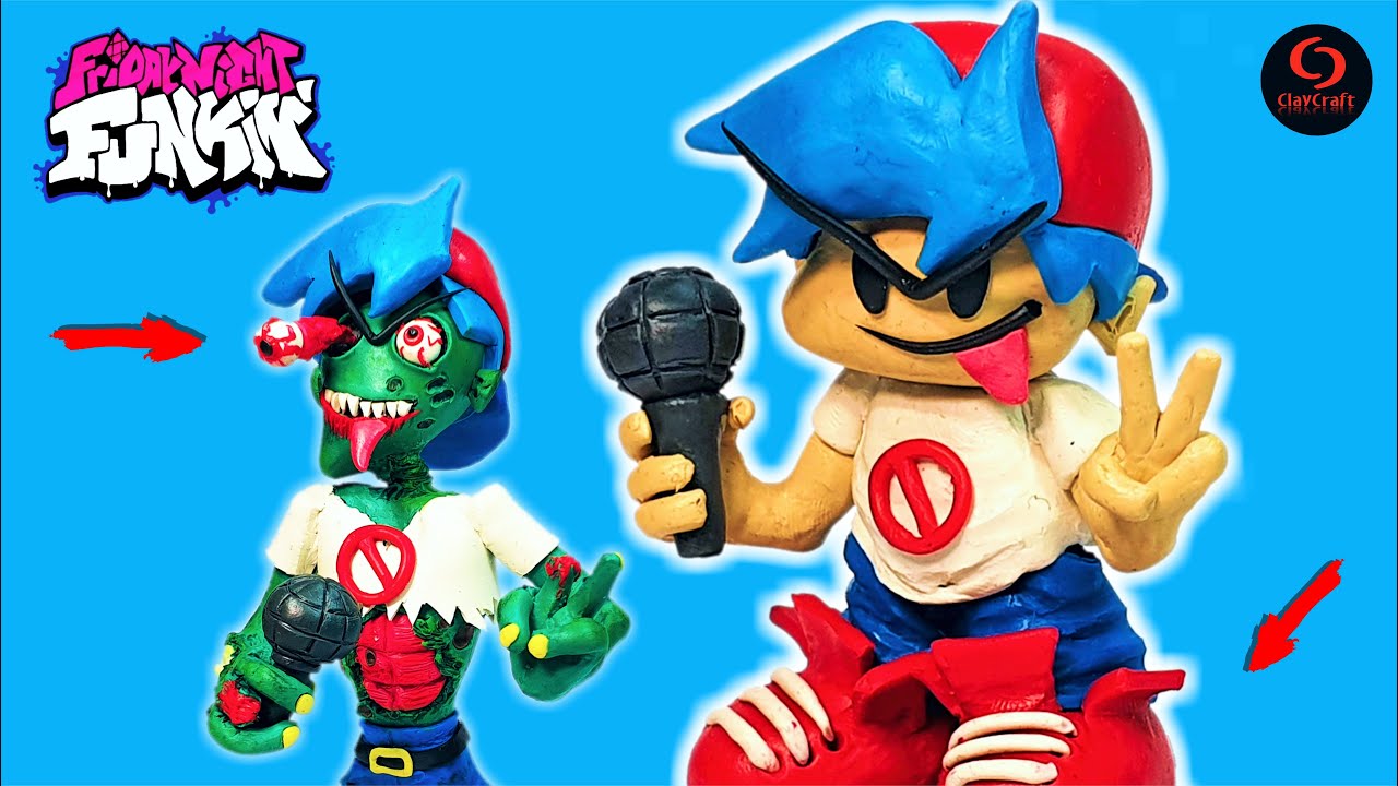 Boyfriend and Zombie - Boyfriend with clay | Friday Night Funkin | FNF ...