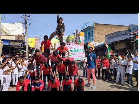 our school students made pyramids independence day programme (#jai_hind ...