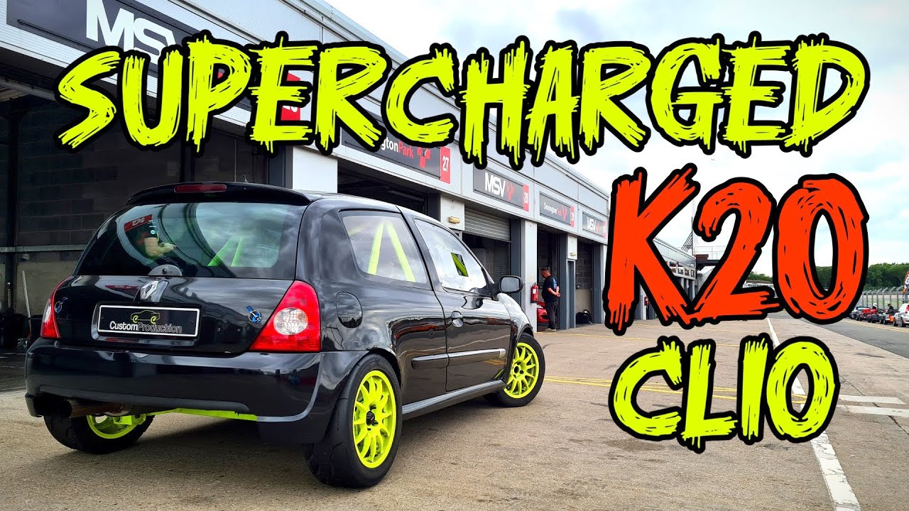 *350bhp* Rotrex Supercharged K20 Renault Clio *WILD!* 🤯 - On Track ...