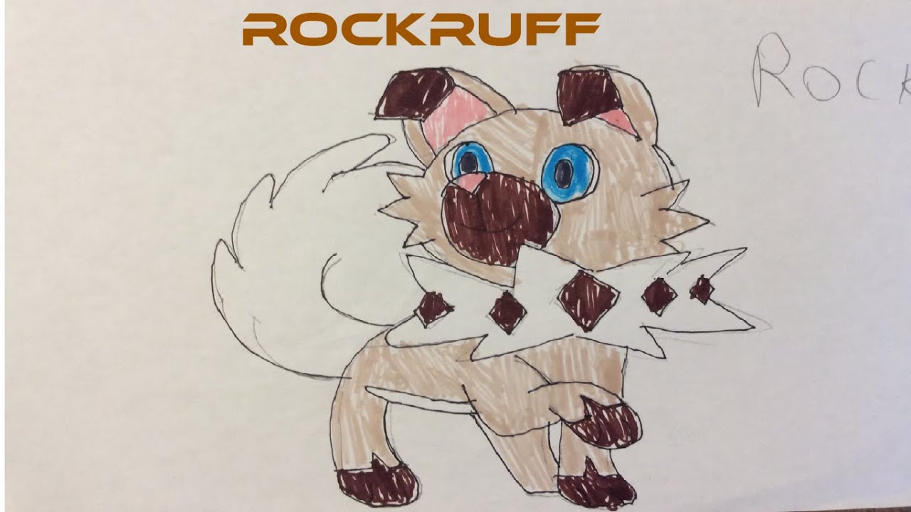 drawing with k.f.a presents how to draw Rockruff - YouTube