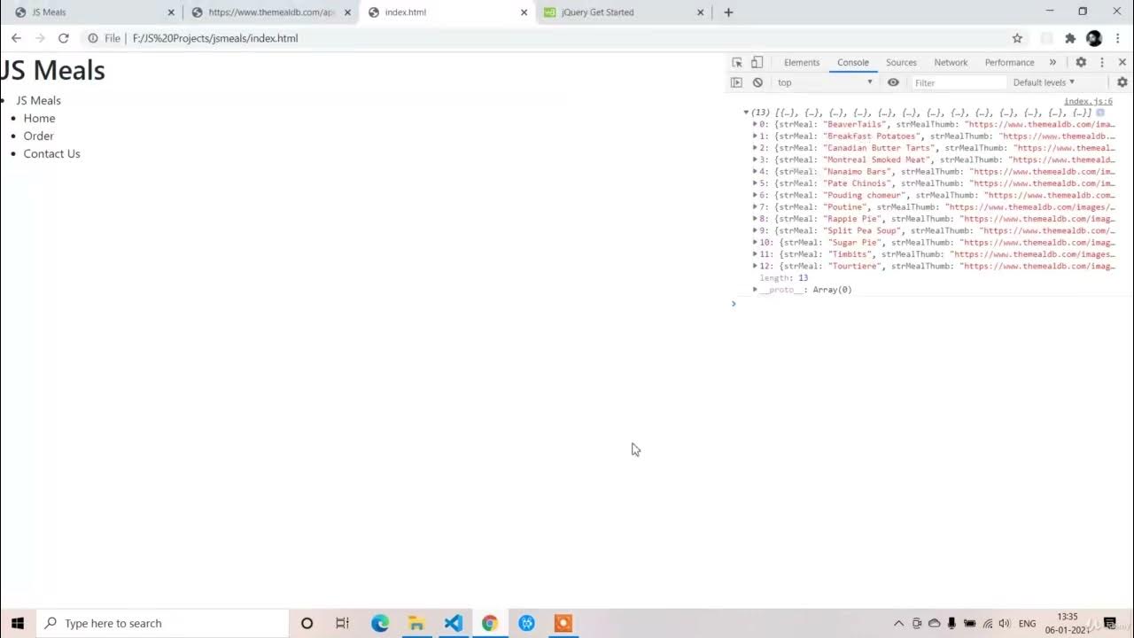 Web(Meals) Project Using HTML,CSS&JavaScript 4. JS Meals JavaScript - YouTube