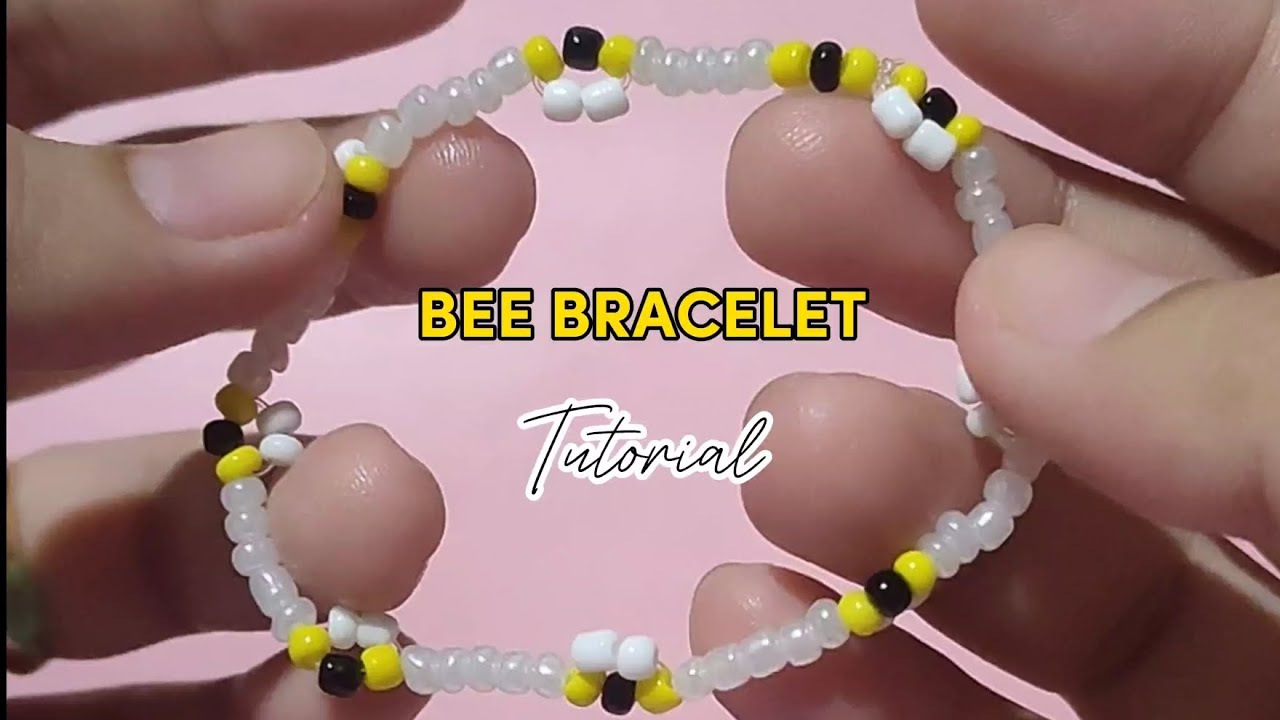 Bee Beaded Bracelet Tutorial - YouTube