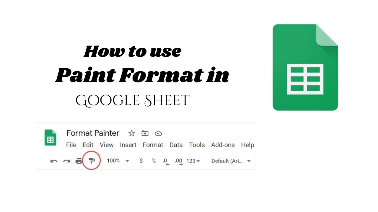 How To Use Paint Format In Google Sheets YouTube How To Use Paint Format In Google Sheets YouTube