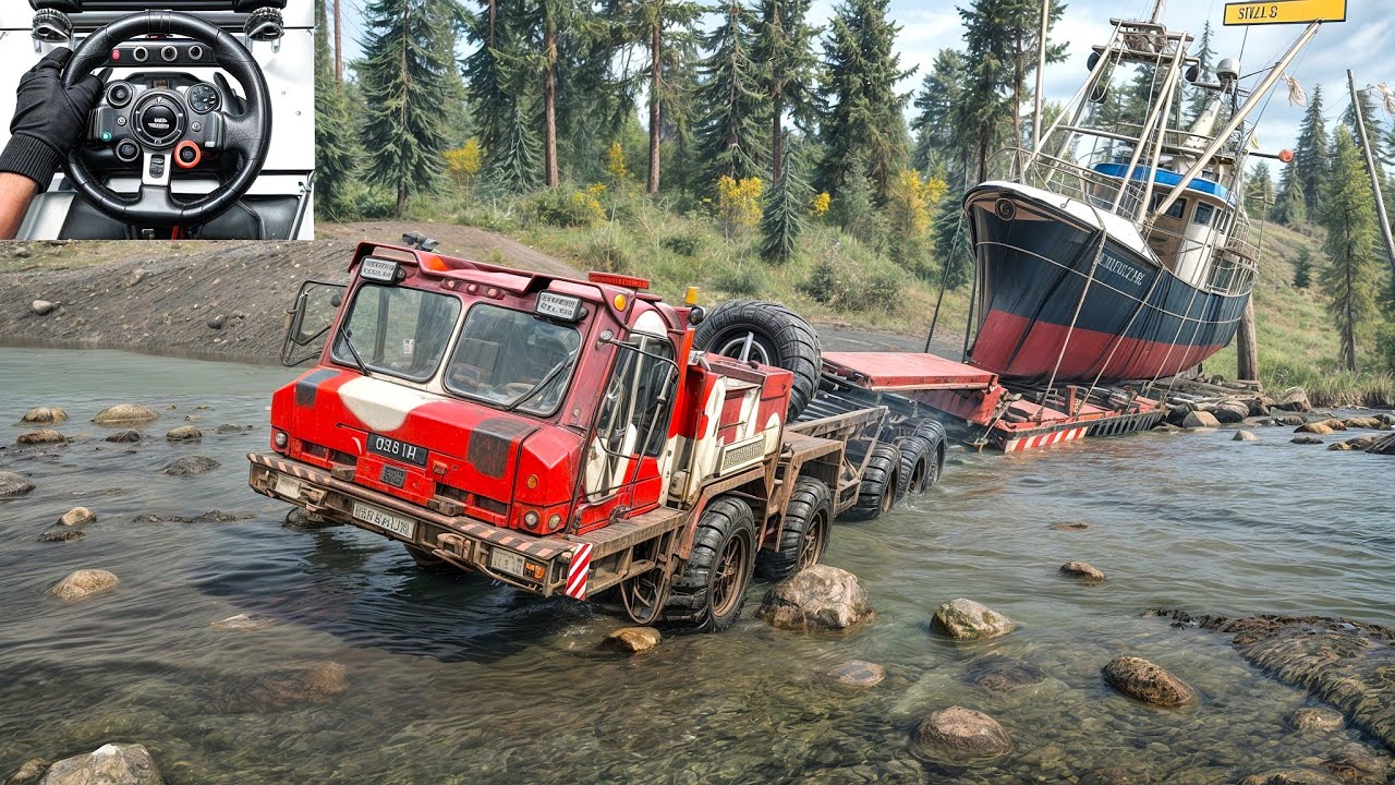 DAN 96320 - Hauling a Massive Boat Through Muddy Terrain | SnowRunner ...
