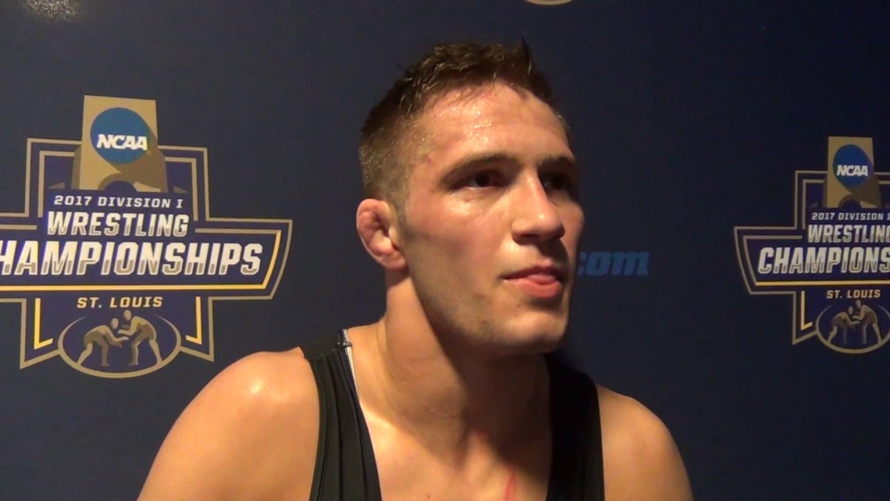 Tyler Berger (Nebraska) after 157 Quarters win at 2017 NCAAs - YouTube