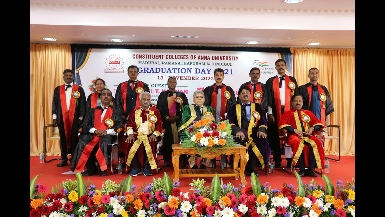 Graduation Day 2021 Anna University (Madurai, Ramanathapuram & Dindigul ...