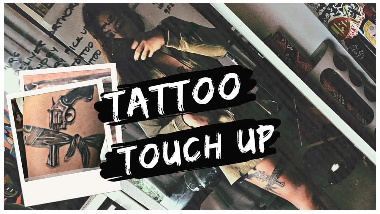 FIRST TATTOO TOUCH UP / TATTOO RETOUCH (Thigh Wrap #TattooProcedure ...