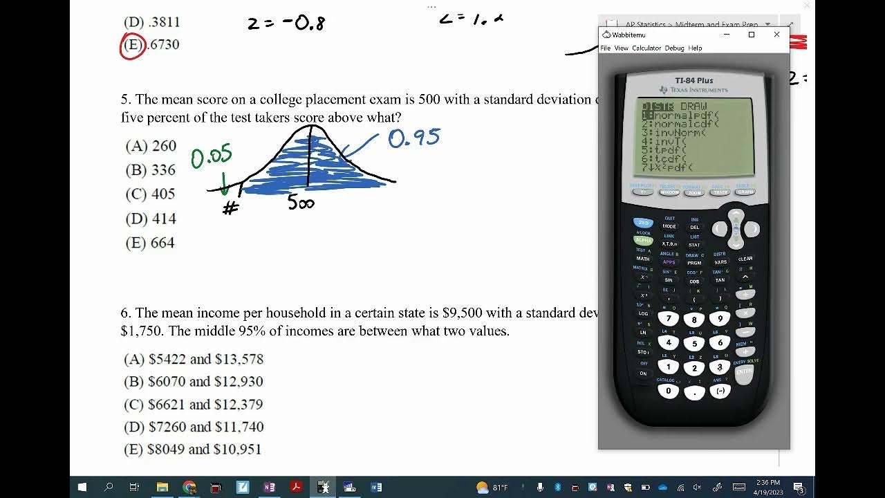 AP Statistics Exam Review - Unit 1 Part 4 (#4-7) - YouTube