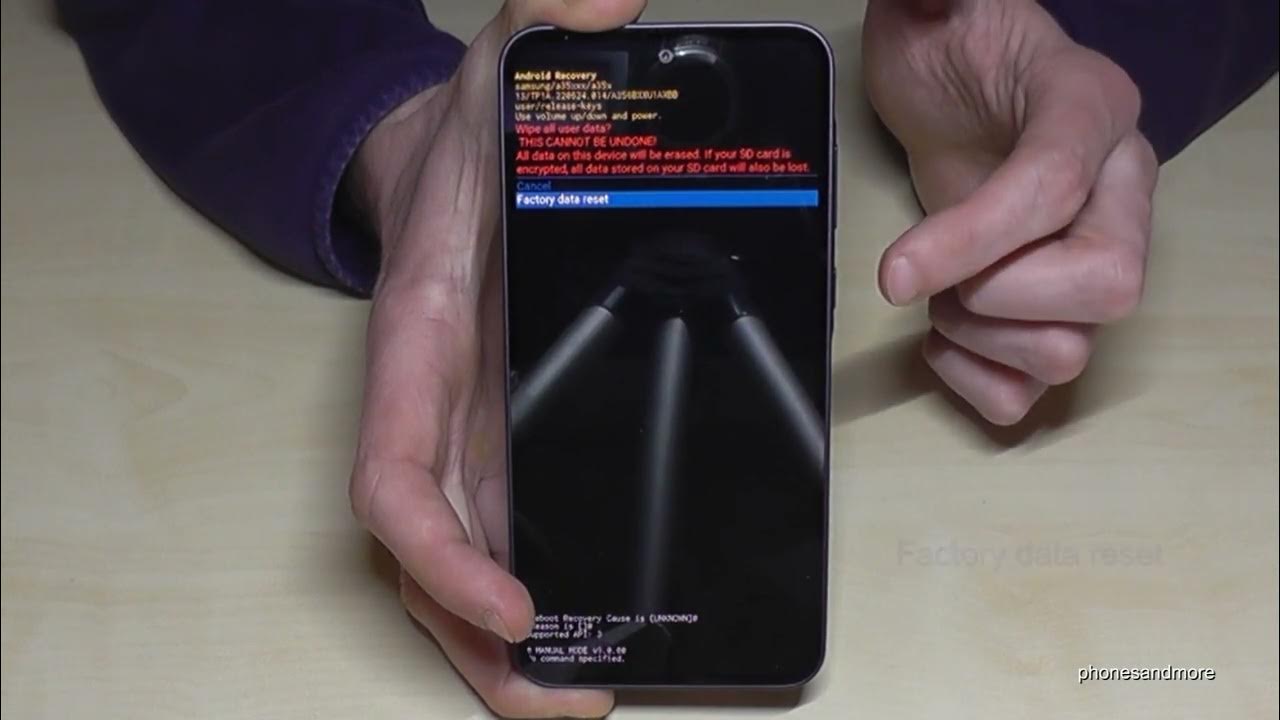 Samsung Galaxy A35 5G: How to make a factory data reset (hardreset) with the buttons? - YouTube