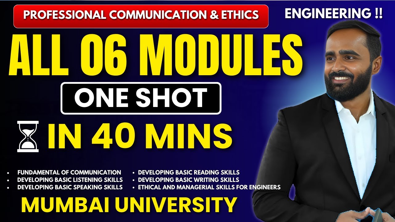 ALL 06 MODULES |ONE SHOT|PROFESSIONAL COMMUNICATION AND ETHICS|ONE SHOT ...