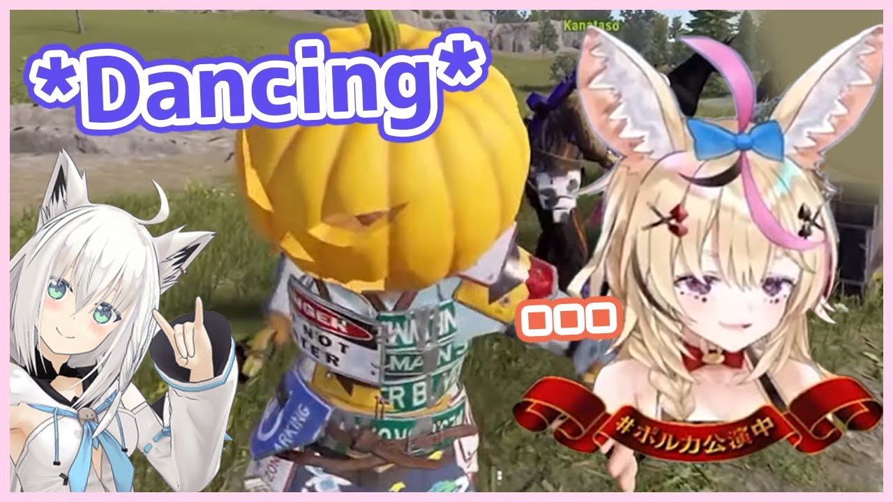 Fubuki keeps dancing in front of Polka while Koyori is explaining the ...