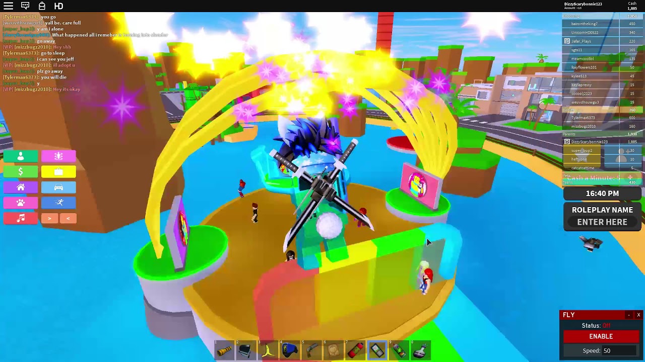 On roblox I have admin on island life - YouTube