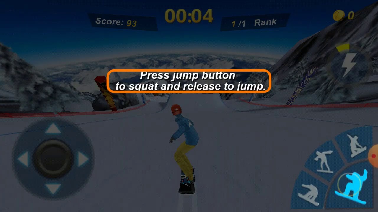 Snow board game - YouTube