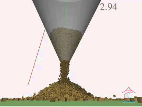 Sand flow rate & angle of repose experiment - YouTube