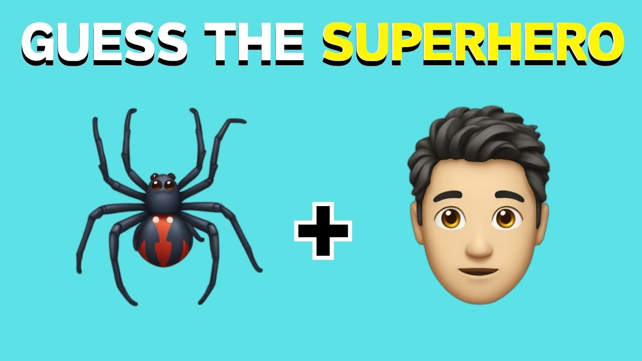 Guess The Superhero By Only 2 Emoji! 🕷️🦸🏻 Marvel & DC Superheroes Emoji ...