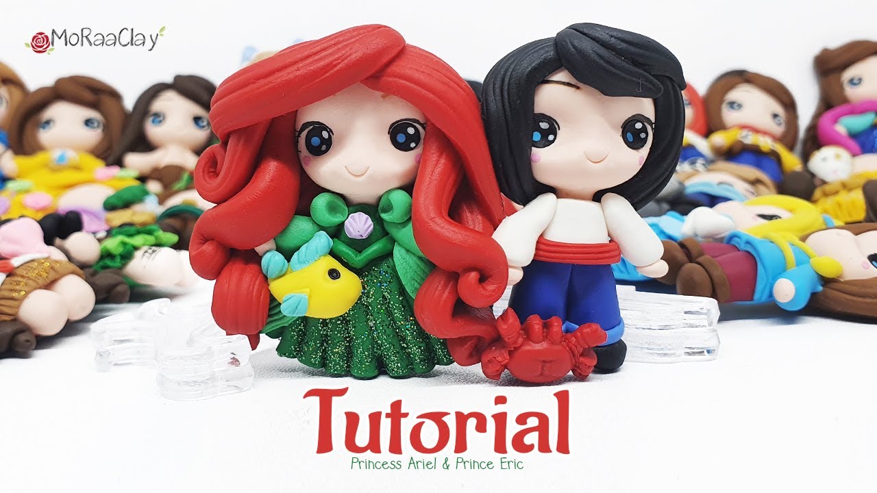 TUTORIAL CLAY // How to make princess Ariel and prince Eric - YouTube