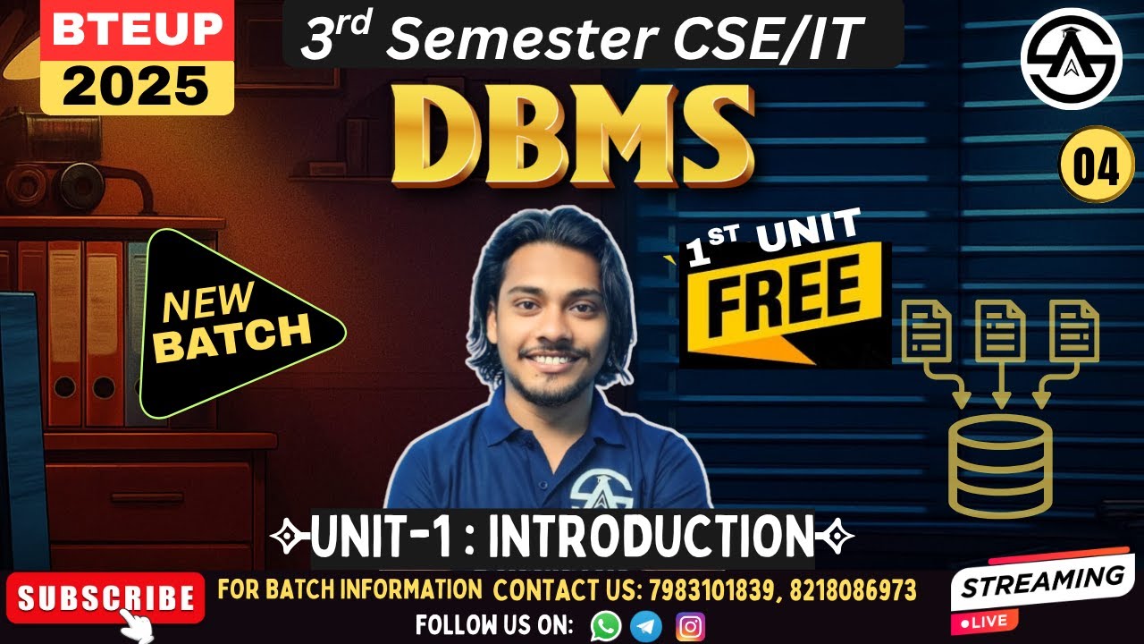 L-04 | Database Management System | Unit-1 | Three Views of Data - YouTube