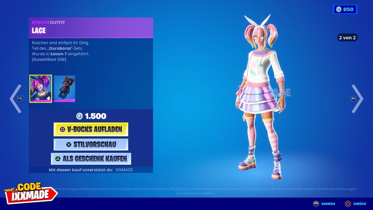 Fortnite Lace Skin - YouTube