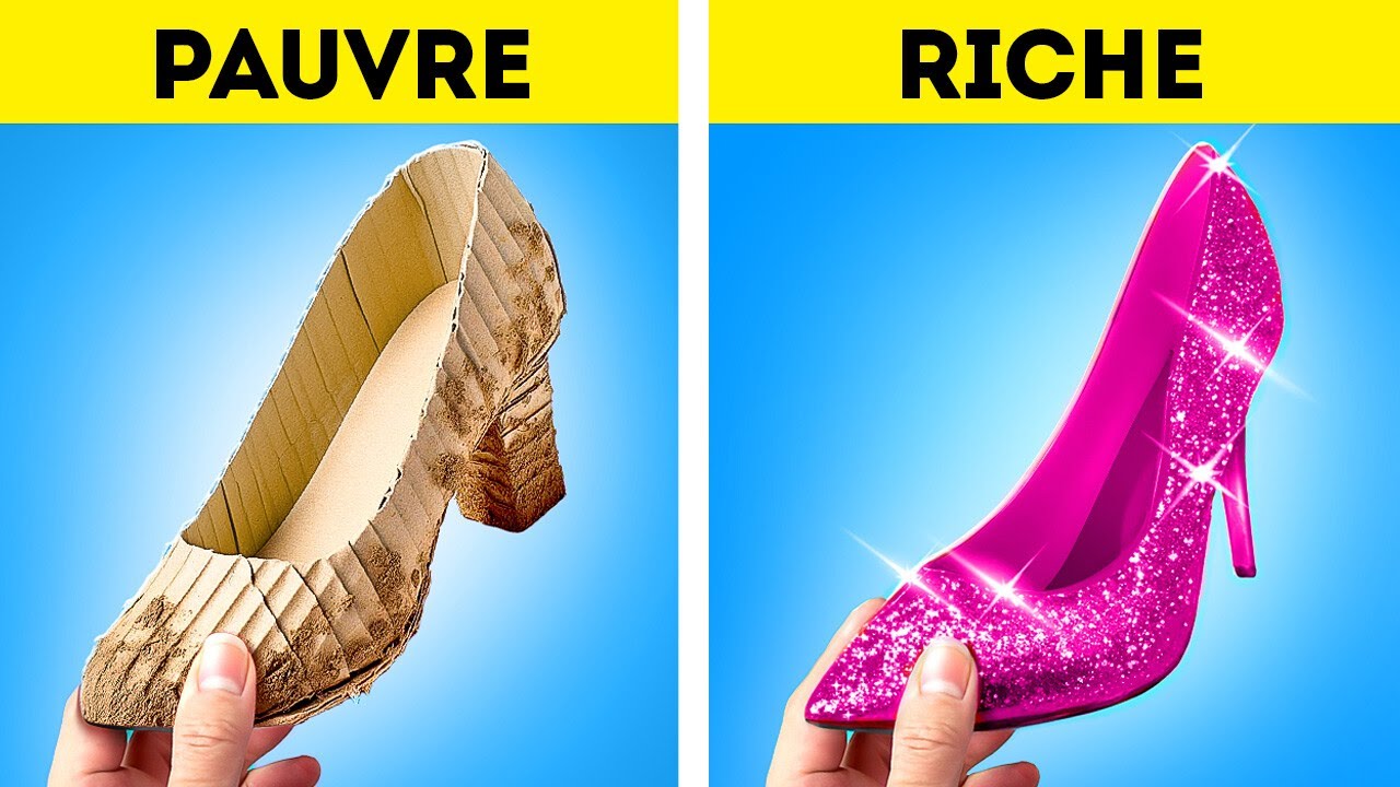 FILLE PAUVRE VS FILLE RICHE DÉFI D'ART || Astuces incroyables de dessin ...